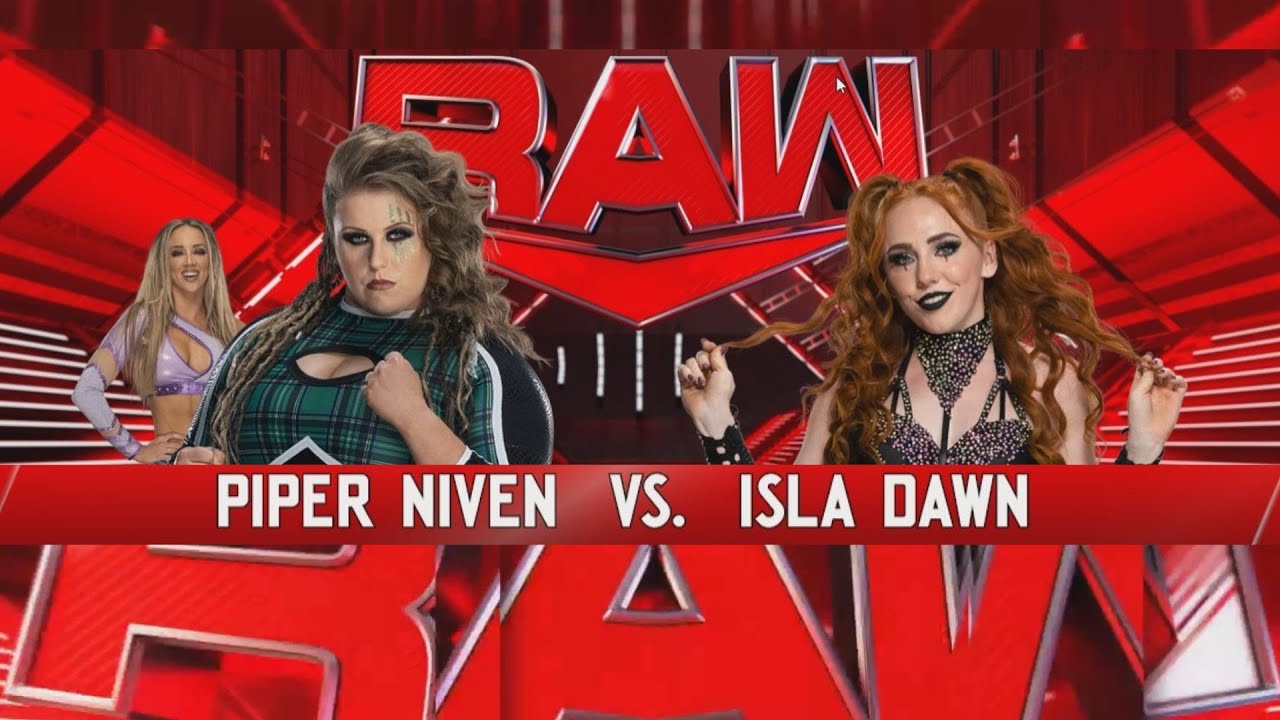 PIPER NIVEN VS ISLA DAWN. RAW. WWE 2K24. TQSVERSE - YouTube