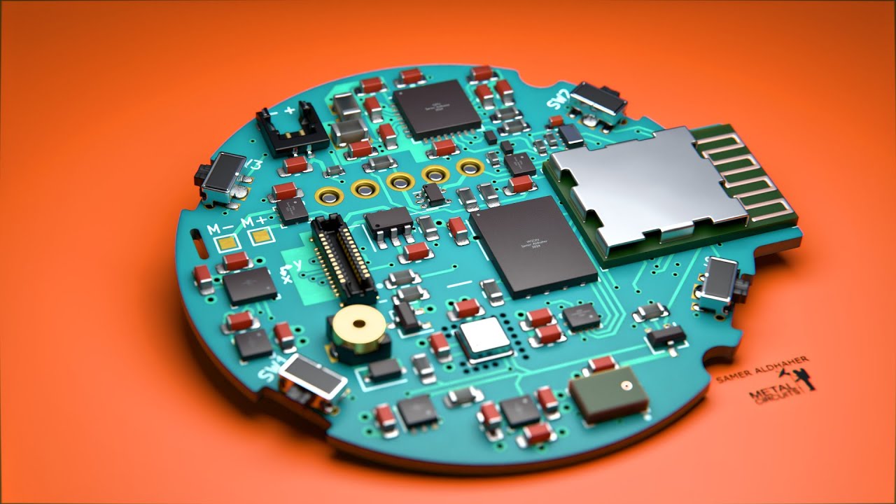 Animating falling components on a PCB - ZSWatch - YouTube