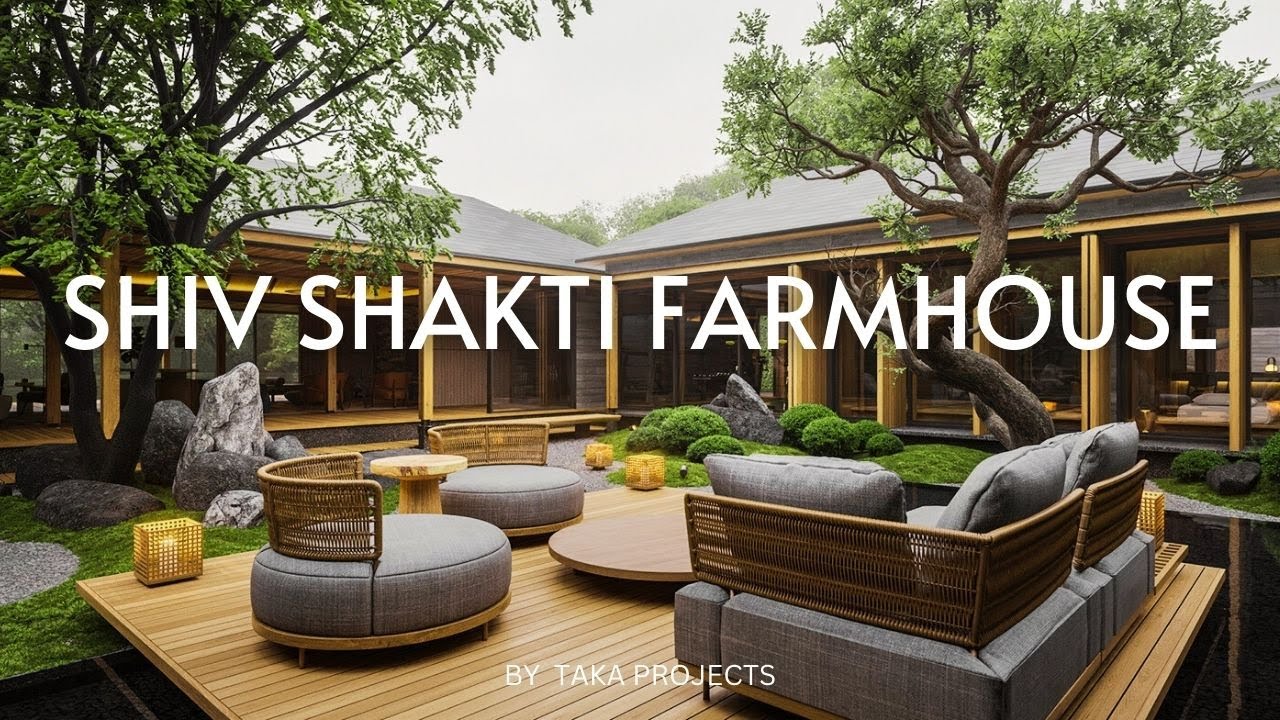 Farmhouse Design With Central Courtyard and Shady Trees | SHIV SHAKTI ...