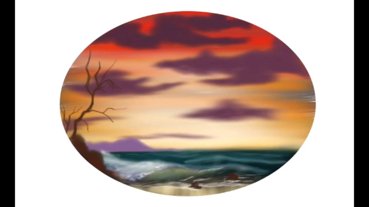 Bob Ross digital speedpaint - YouTube