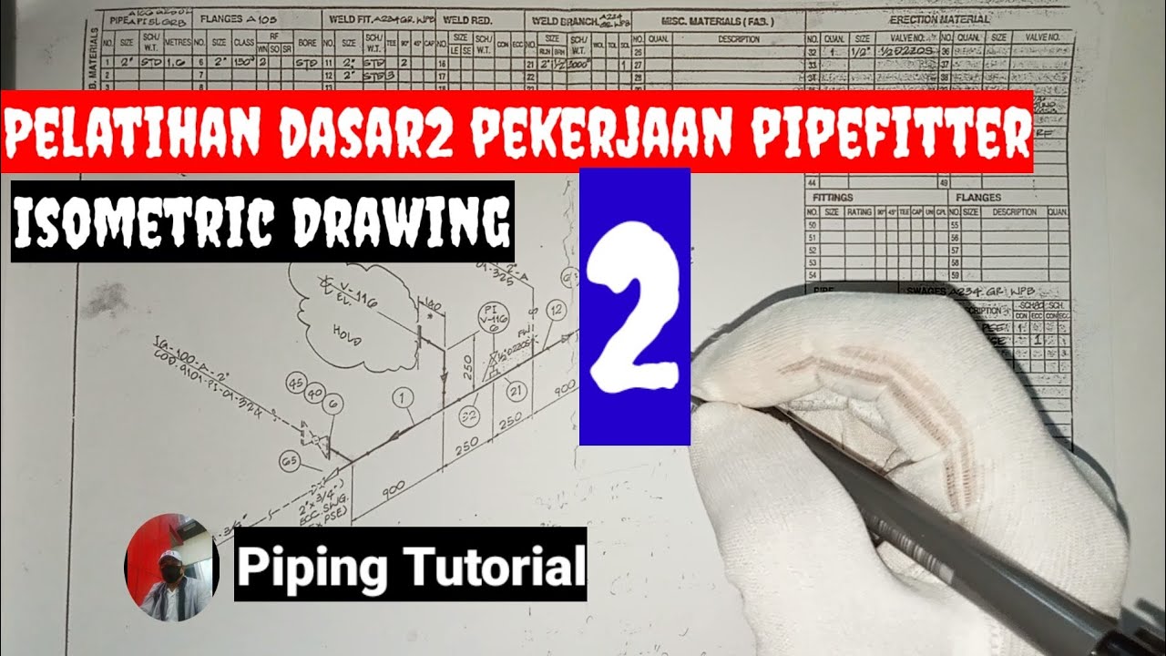 Pelatihan Dasar2 pekerjaan PipeFitter tentang Isometric@Piping Tutorial ...