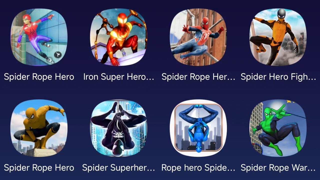 Spider Rope Hero, Iron Super Hero Spider, Spider Rope Hero Man, Spider ...