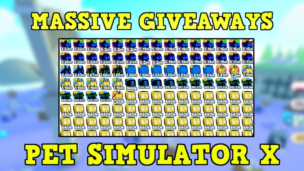 PET SIMULATOR X MASSIVE GIVEAWAY STREAM YouTube pet-simulator-x-massive-giveaway-stream-youtube