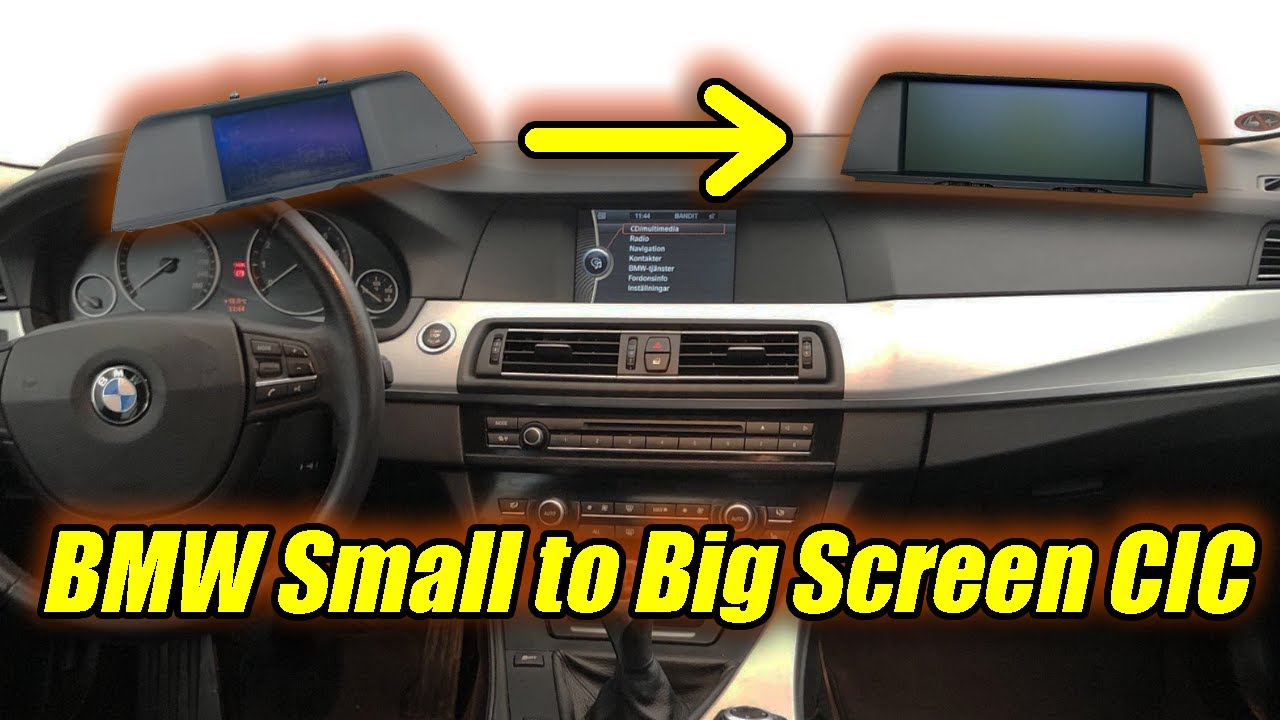 BMW F11 Small to Big Original Screen upgrade! (NO Android!) - YouTube