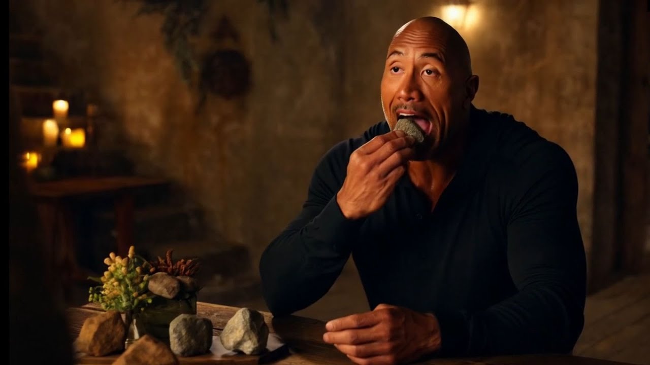I asked AI to show me The Rock eating Rocks - YouTube