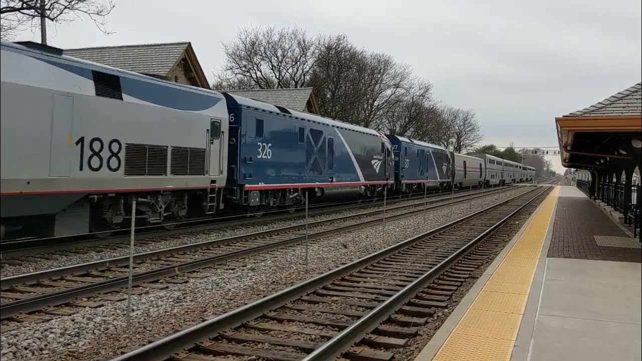 UP 5518 leads Amtrak California Zephyr at La Grange, IL - YouTube