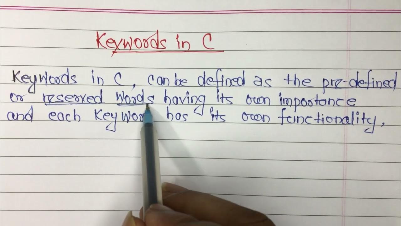 Keywords in C language | What are Keywords in C | सी प्रोग्रामिंग में ...