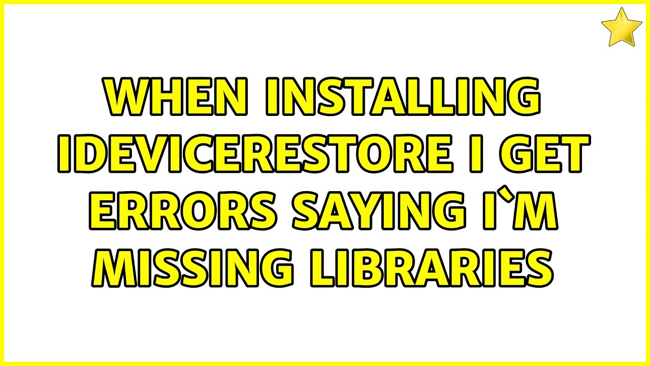 Ubuntu: When installing idevicerestore i get errors saying i`m missing ...