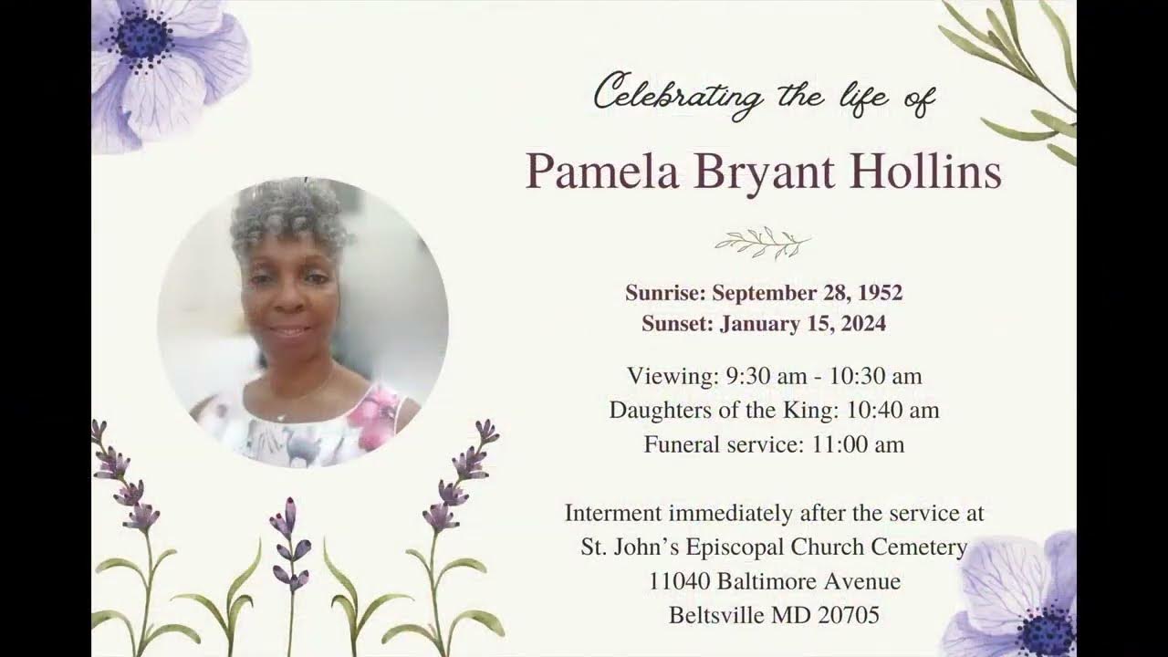 Celebration of Life for Pamela Bryant-Hollins - YouTube