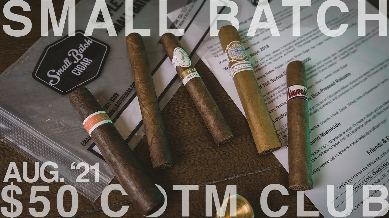 Small Batch $50 Cigar of the Month Club August 2021 // Unboxing - YouTube