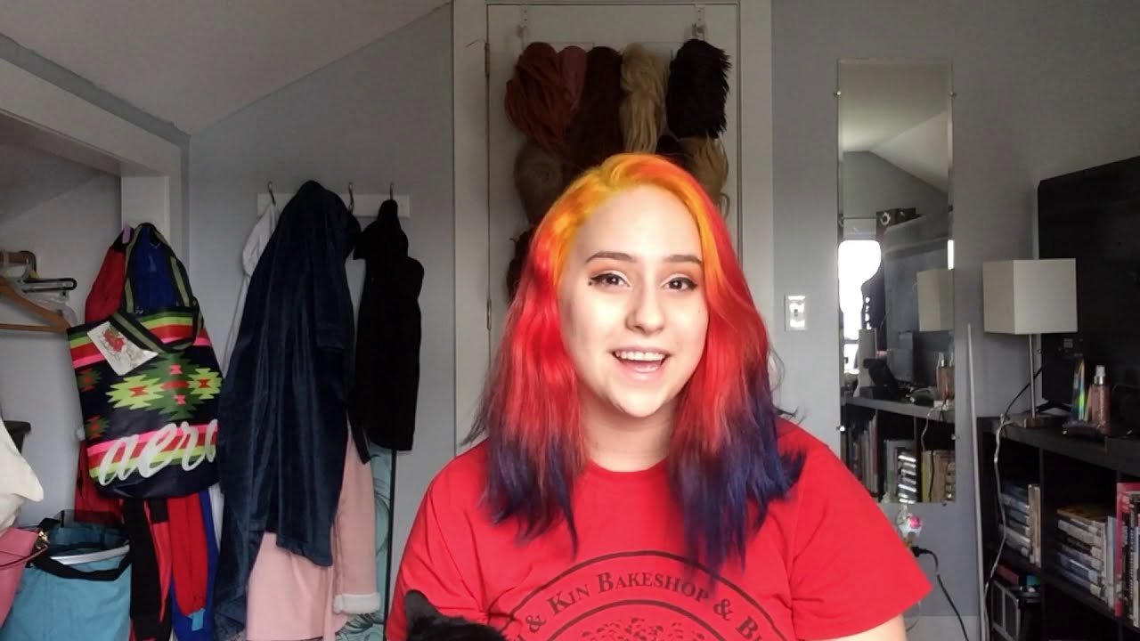 FIRE Hair DIY A quarantine hair dying tutorial - YouTube