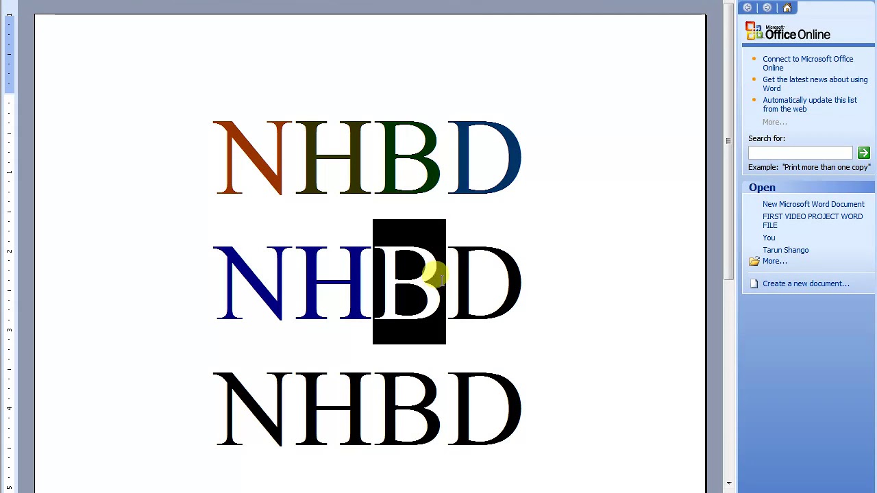 How To Font Color In Ms Word YouTube How To Font Color In Ms Word YouTube