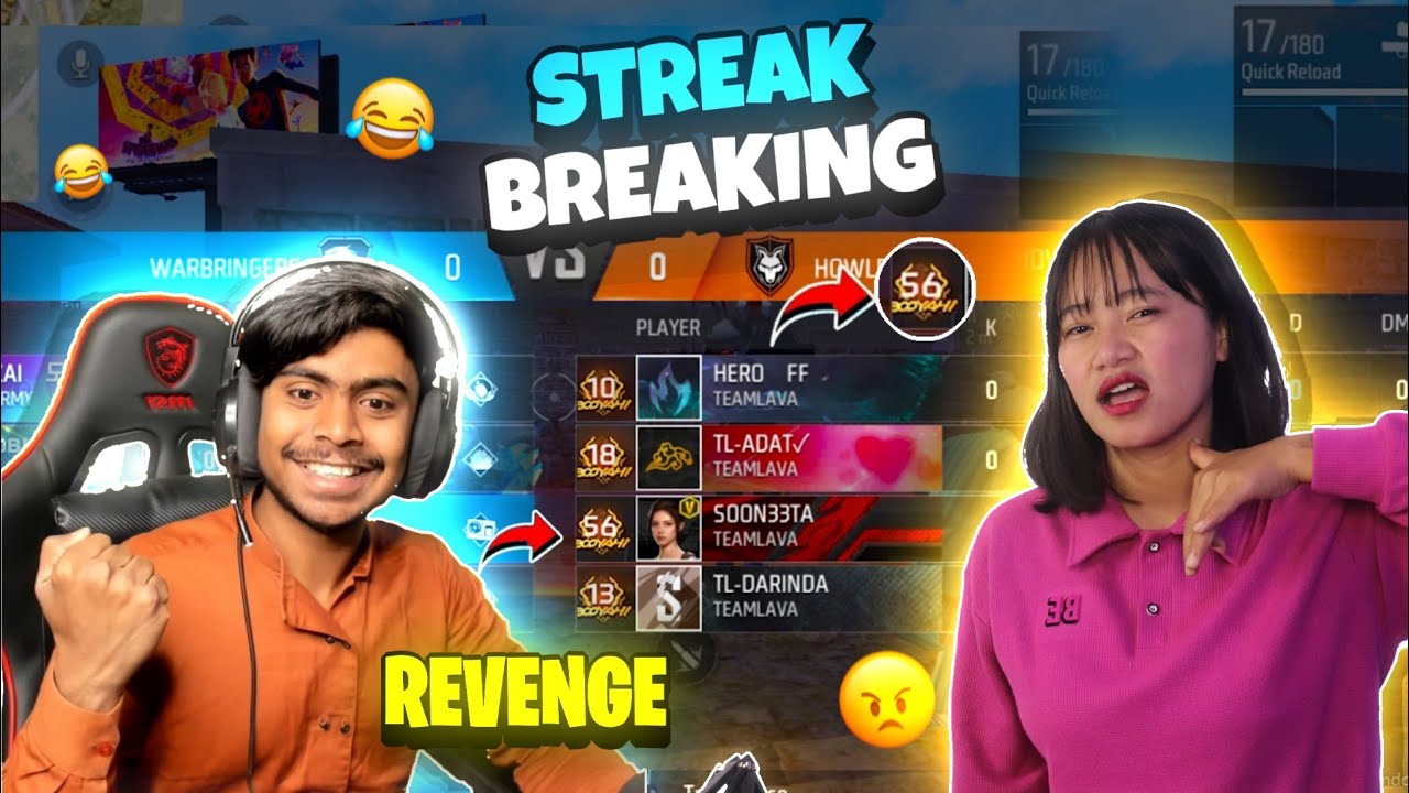 Soneeta Challenge Me First Time Break 56 Winning Streak 😱 Angry Girl Vs ...