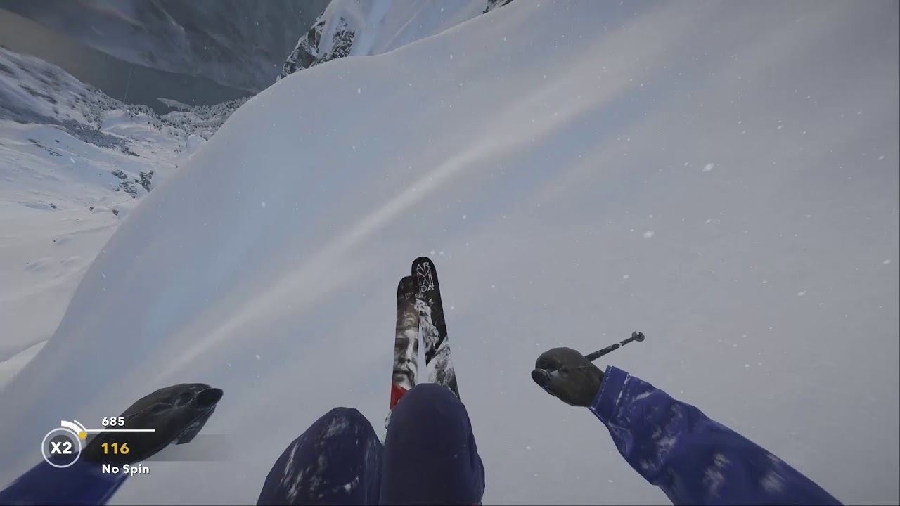 Massive 540 Over Cliff!!! First Person (STEEP) - YouTube