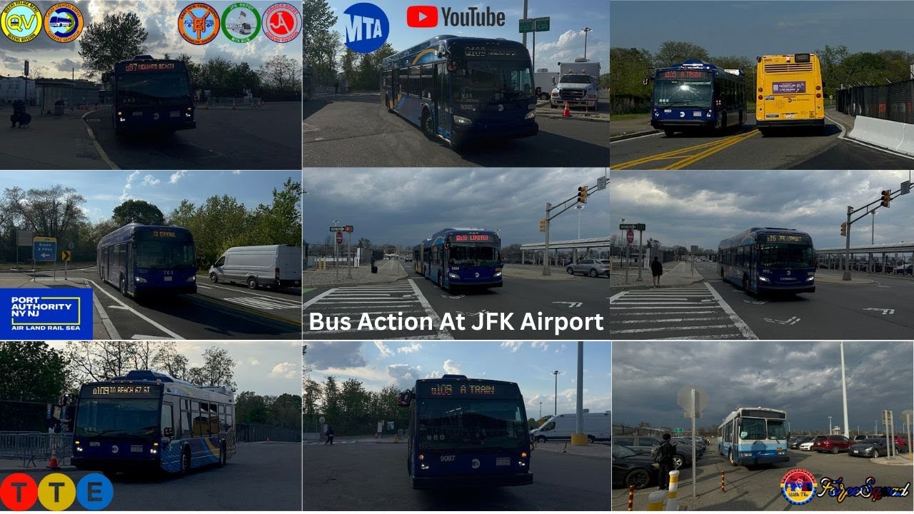 4K 2025: MTA/PANYNJ: Bus Action Around JFK Airport [B15, Q3, Q10, Q10 ...