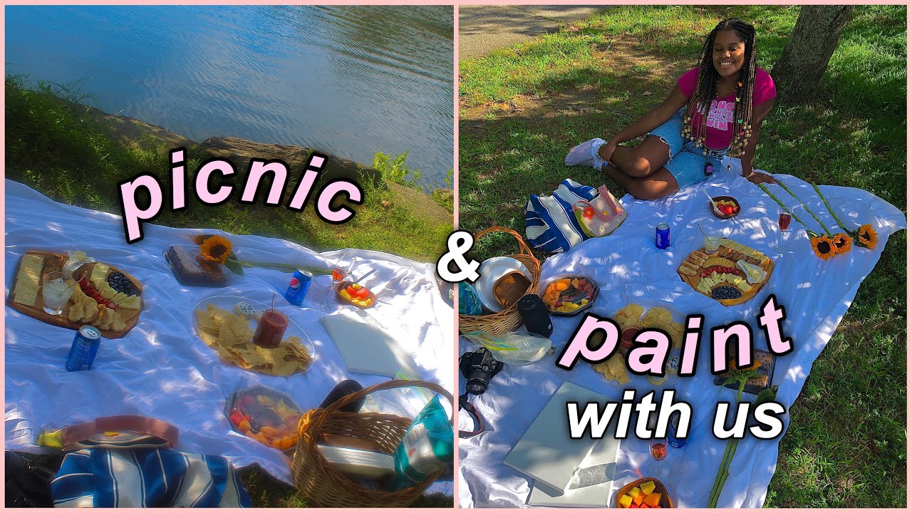 picnic and paint with us! || *aesthetic* hangout w/ friends (vlog)🦋🌻 ...