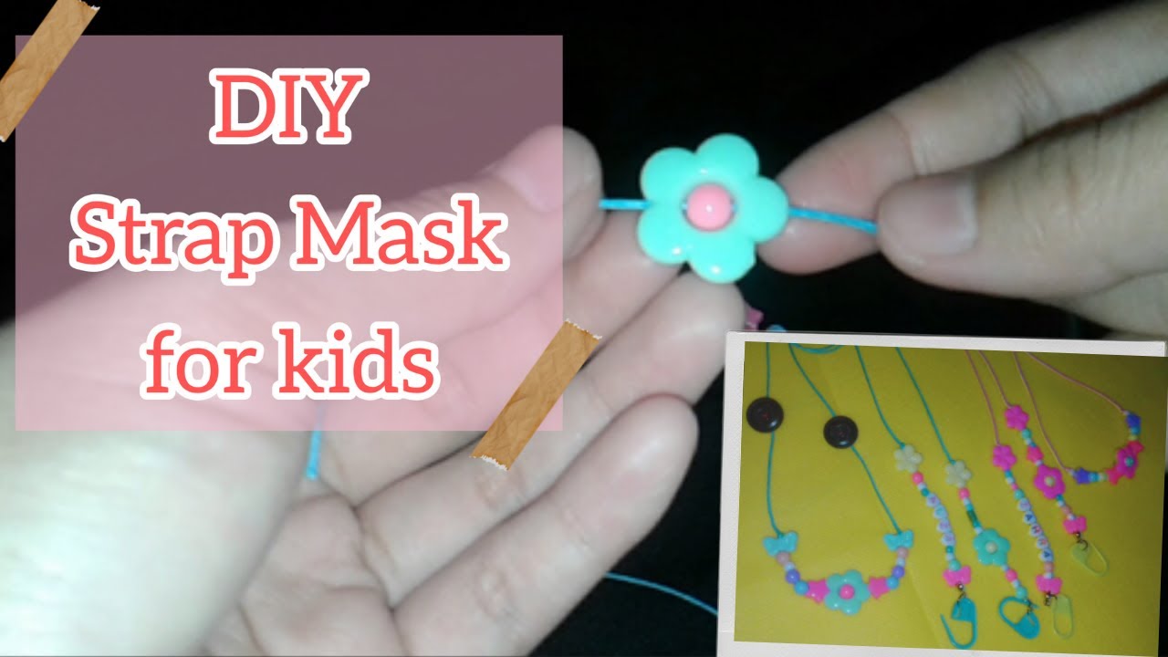 Easy way to make Strap mask for kids || DIY Strap masker Nama 2 Fungsi ...