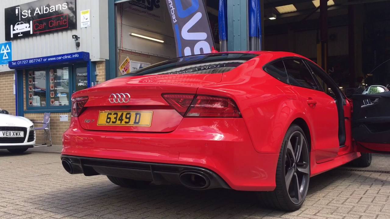 Audi RS7 Revo powered - Soundtrack by Milltek Sport exhaust and lowered ...