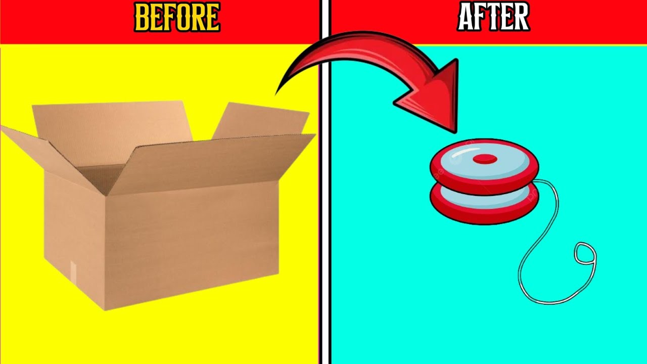 HOW TO MAKE YOYO WITH CARDBOARD telugu😍😍👌👌 #video #subscribe - YouTube