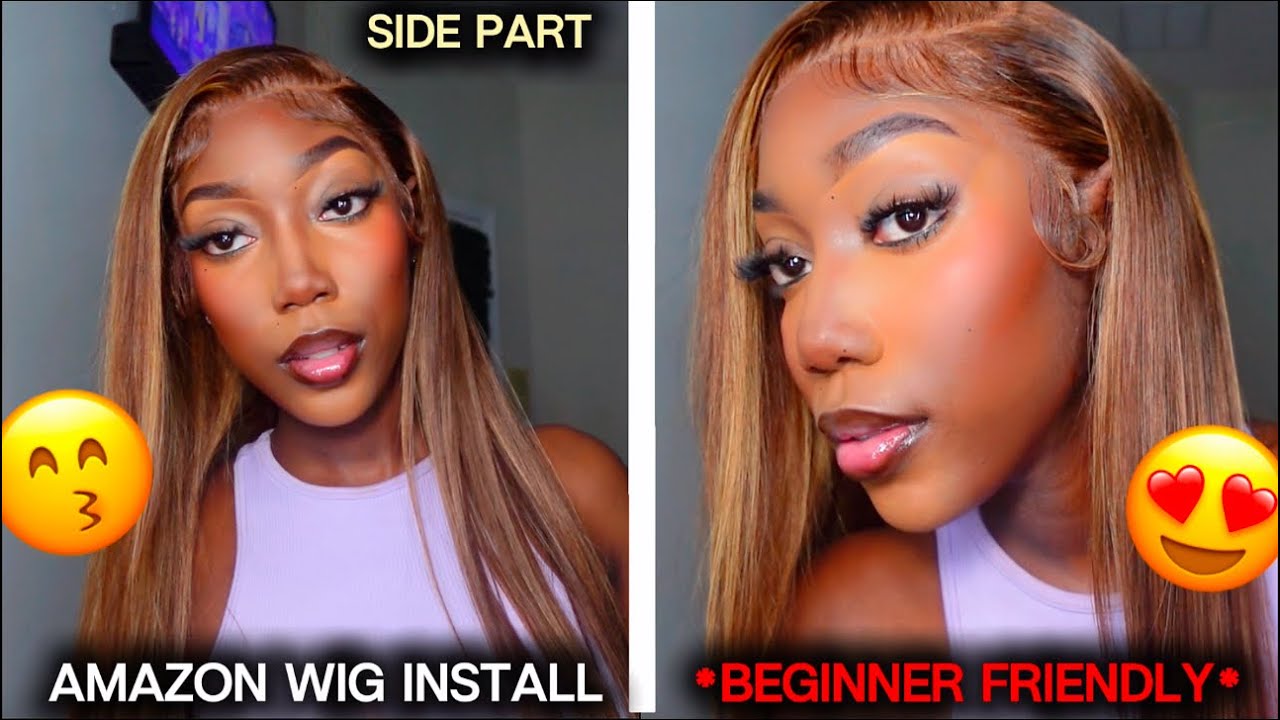 Detailed Side Part Wig Install Tutorial| Amazon wig $75 sale *Beginner Friendly* - YouTube