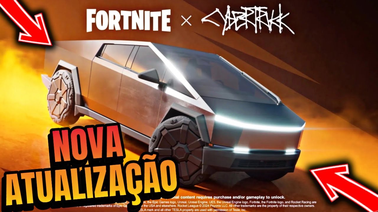 NOVA ATUALIZAÇÃO V30.30 TRAZENDO TESLA CYBERTRUCK NO FORTNITE, NOVAS ...