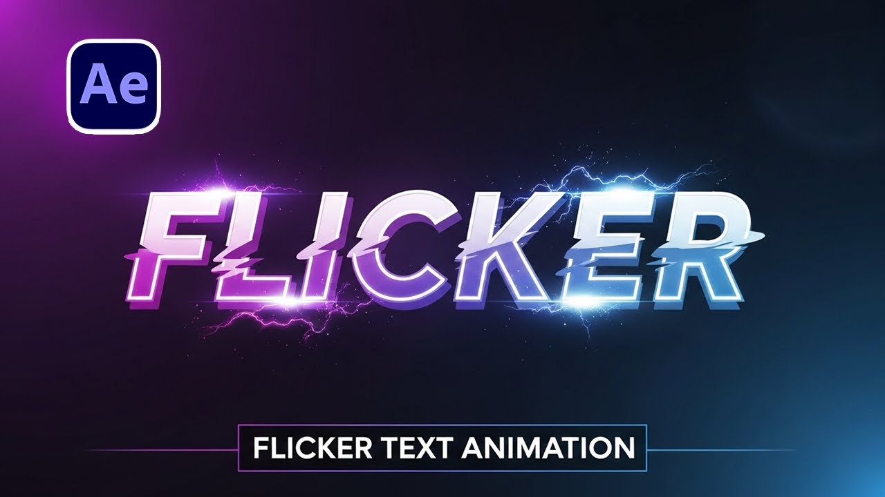 After Effects Tutorial: 🔥 Flicker Text Animation Effect | SkillVera - YouTube