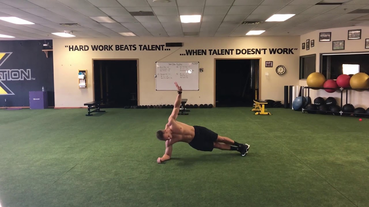 Side Plank Hip Touch - YouTube