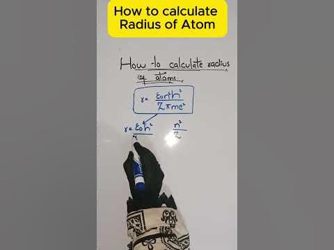 How to calculate Radius of Atom #chemistry #shorts - YouTube
