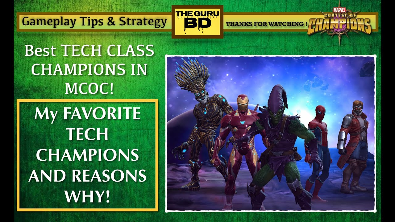5 Best TECH CLASS CHAMPIONS IN MCOC! - YouTube