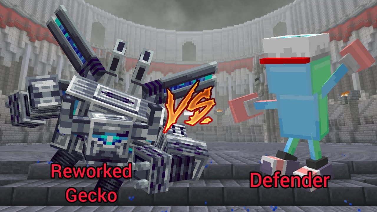 Minecraft Mobs Battle Reworked Gecko VS Defender #034 - YouTube