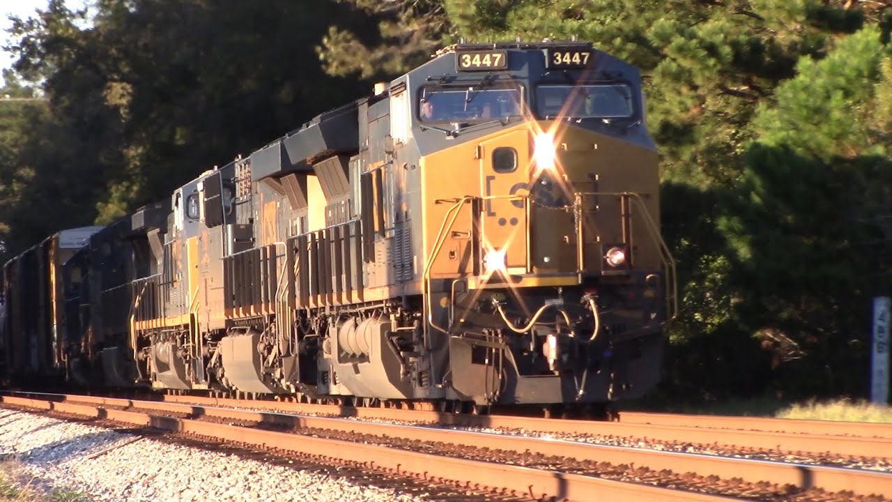 CSX 3447 leads CSX M491-31 in Savannah, GA 11/1/23 - YouTube