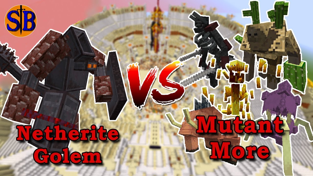 Netherite Golem (Golemania) vs Mutant More | Minecraft Mob Battle - YouTube