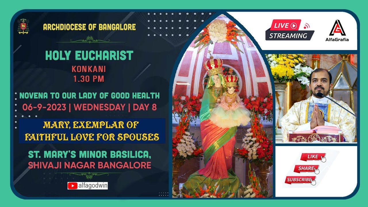 06.09.2023 | Konkani Mass by Fr. Jaison Pais SJ | St. Mary's Basilica ...