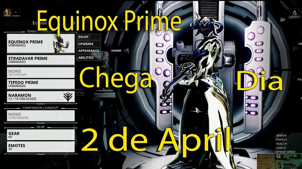 Warframe Equinox Prime Stradavar e Tipedo Prime chega dia 2 de Abril e ...