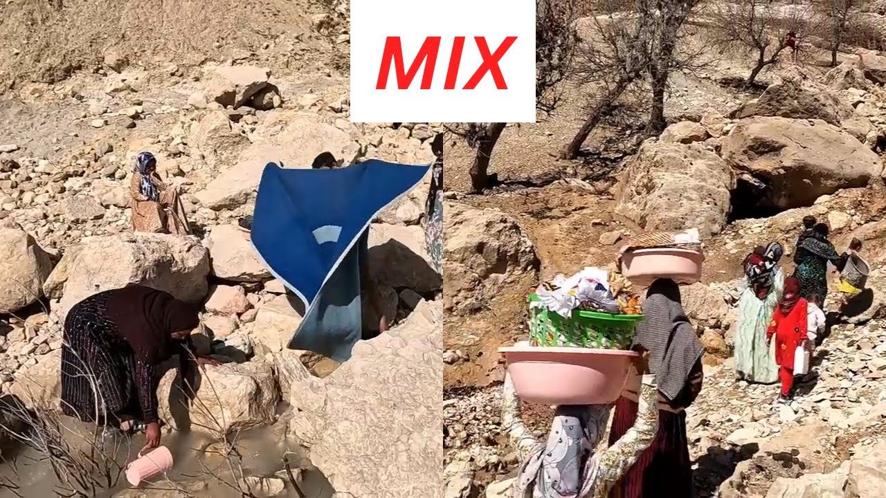 Nomadic washing\Washing in the river - YouTube