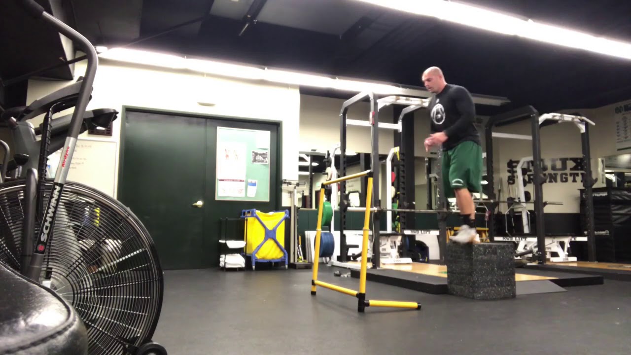 Depth Jump over Hurdle - YouTube