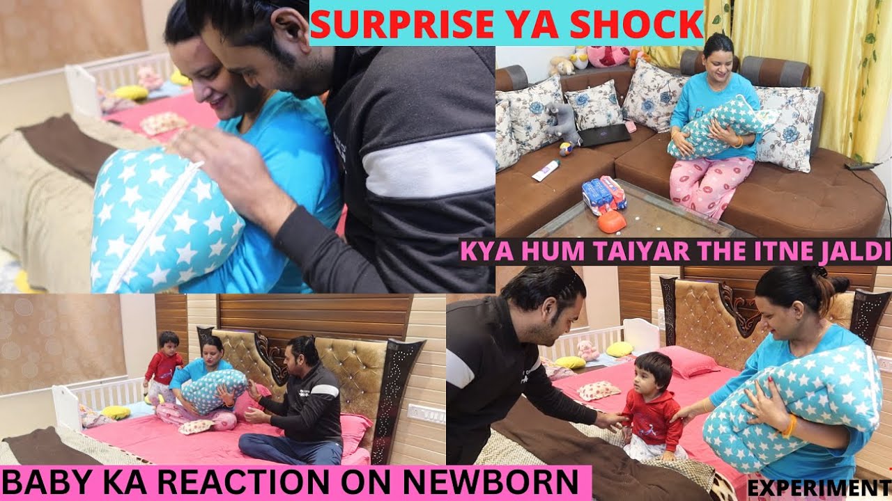 *Surprise* Baby Ka Reaction On *Newborn*/Is It Too Soon?||Capturing ...