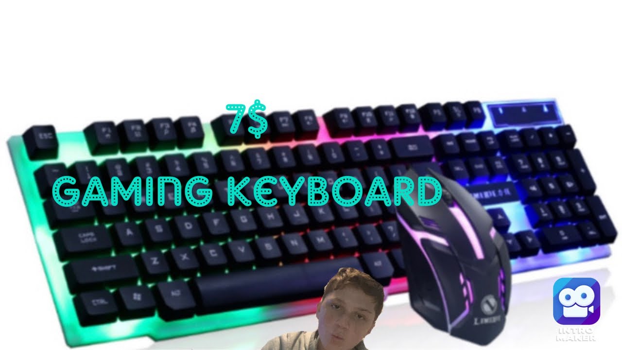 5 below 7$ gaming keyboard review light up - YouTube