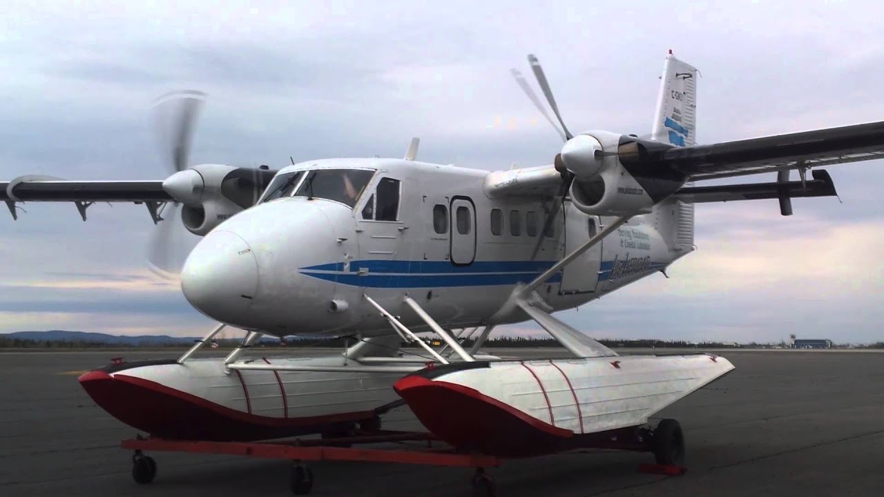 Air Labrador C-GNQY Twin Otter Float Launch 2015 - YouTube