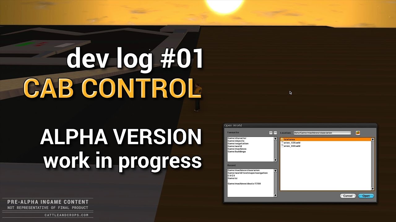 dev log #01: Cab Control in two minutes - Cattle and Crops - YouTube