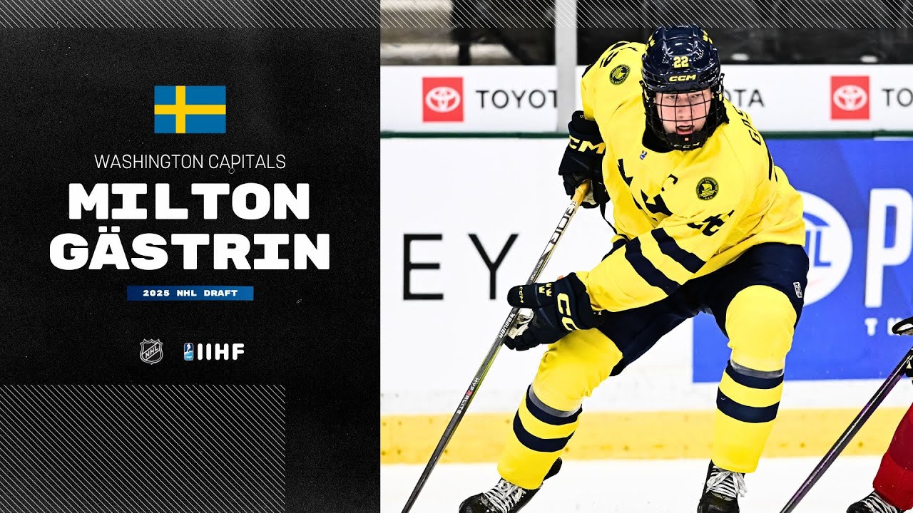 Milton Gästrin drafted #37 | 2025 NHL Draft - YouTube