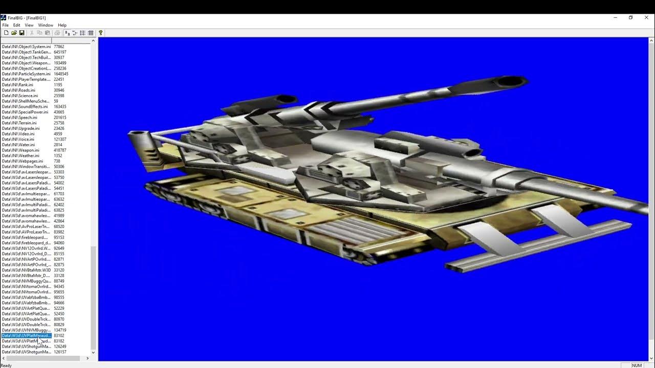 Part 2 Command And Conquer Generals Zero Hour How To Make Tutorial Modding Edit Tank - YouTube