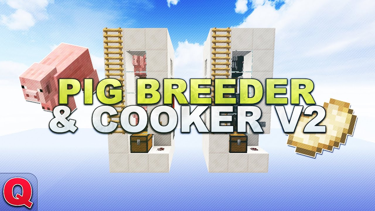 Minecraft - Pig Farm/Breeder/Cooker V2 // Schweine Farm - (Quick ...