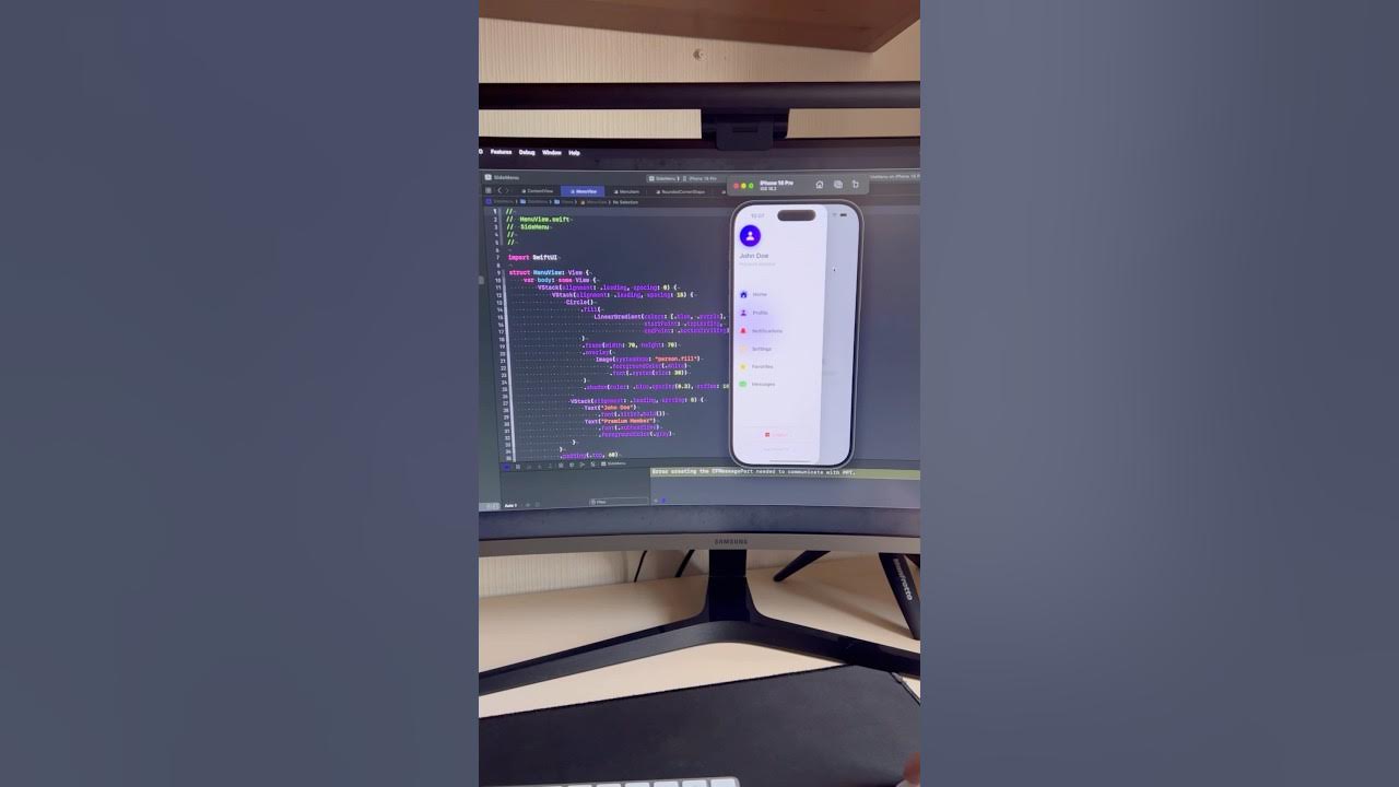 SwiftUI Side Menu #swiftuideveloper #coding #swiftuiappdesign #mobileui #swift - YouTube