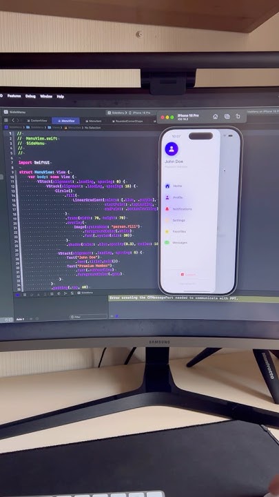 SwiftUI Side Menu #swiftuideveloper #coding #swiftuiappdesign #mobileui #swift - YouTube
