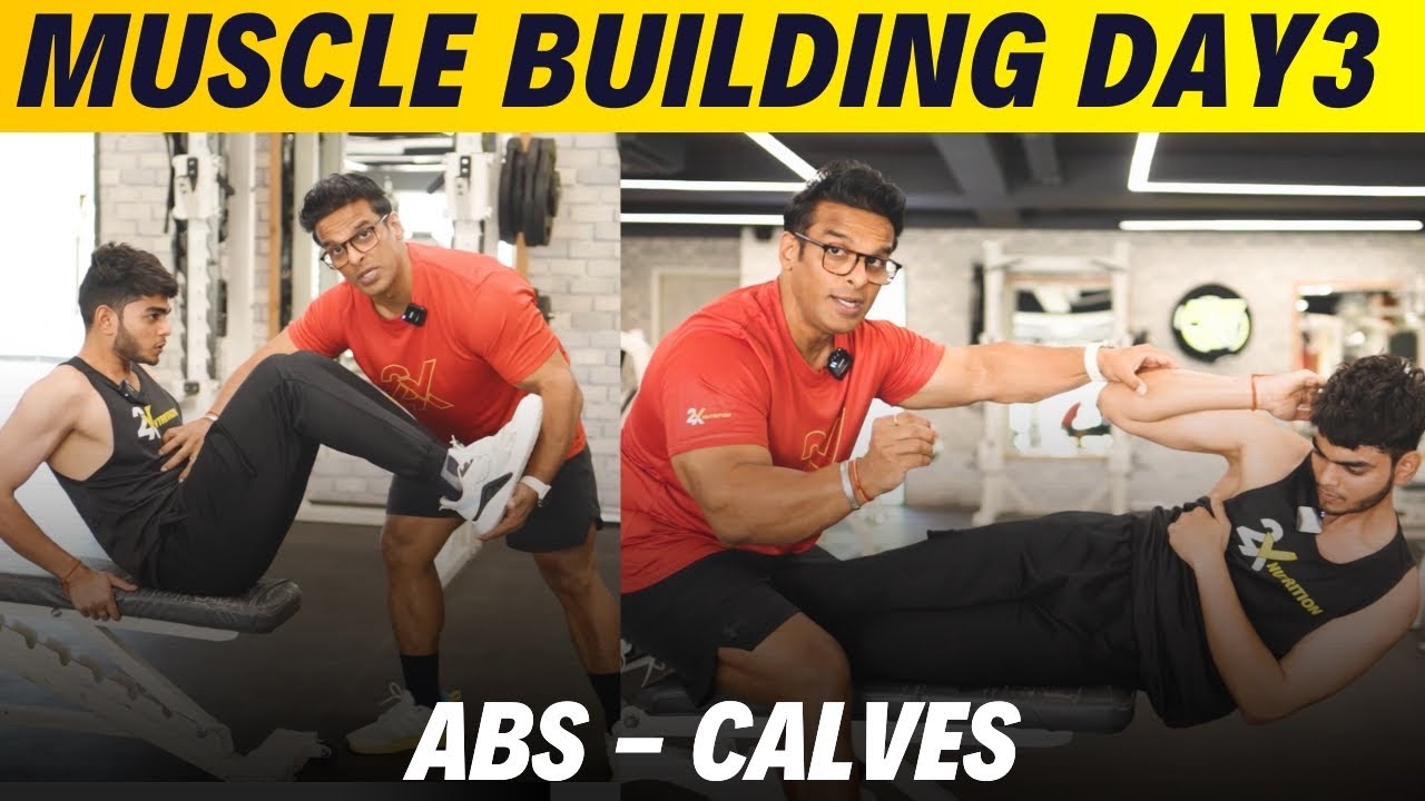 DAY 3 - Ultimate Abs & Calves Workout | Full Muscle Building Series ...