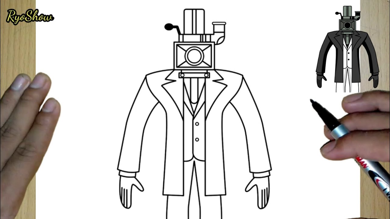 skibidi toilet - How to draw LARGE CAMERAMAN - YouTube