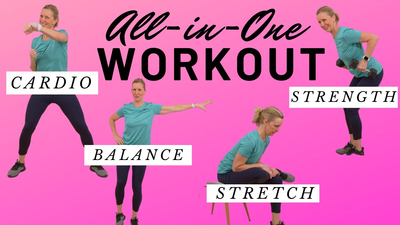 50 min Walking Workout for Seniors & Beginners with Cardio, Strength ...