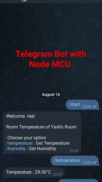 Telegram Bot With NodeMCU - YouTube