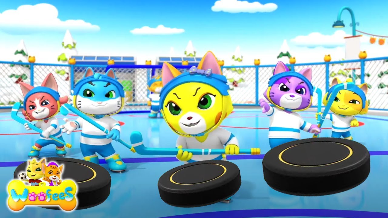 Yelo Hockey para Sa Mga Bata + Higit pa Nakakatawa Mga Cartoons - YouTube